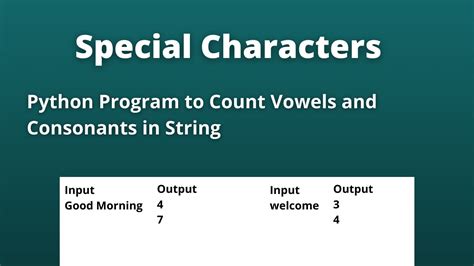 Python Vowels And Consonants