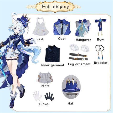 Furina Focalors Cosplay Genshin Costume Impact Carnival Uniform Anime
