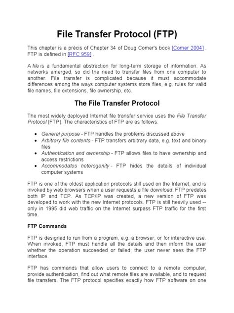 the file transfer protocol pdf file transfer protocol computer file