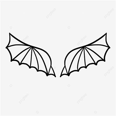 Wings Drawing Clipart Transparent Background Cartoon Hand Drawn Line