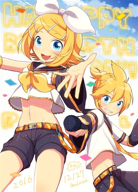 Kagamine Rin And Kagamine Len Vocaloid Drawn By Nokuhashi Danbooru