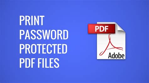 print password protected pdf files youtube