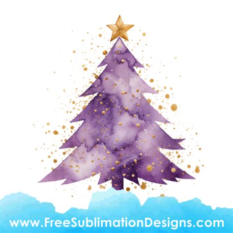 Watercolor Christmas Tree Png Freesublimationdesigns