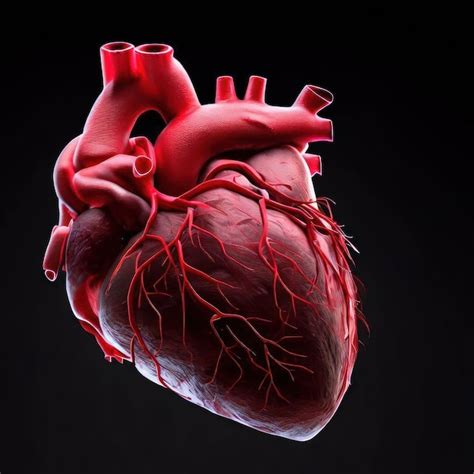 Premium AI Image Human Heart Anatomy Illustration Generative AI