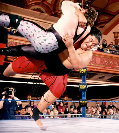 Two Sumo Wrestlers Are Fighting In An Arena