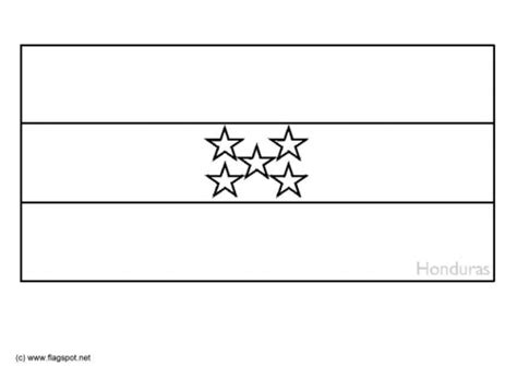 LAMINAS PARA COLOREAR COLORING PAGES Mapa Y Bandera De Honduras Para
