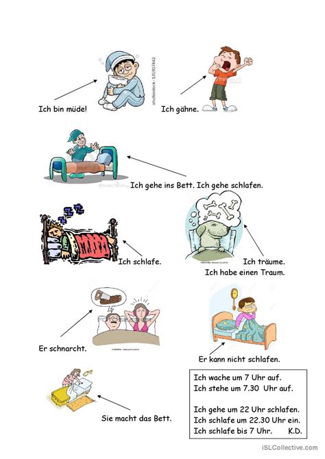 Gute Nacht Allgemeine Deutsch Daf Arbeitsbl Tter Pdf Doc