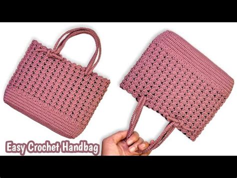 Very Easy Crochet Bag Tutorial For Beginners Cara Membuat Tas Rajut