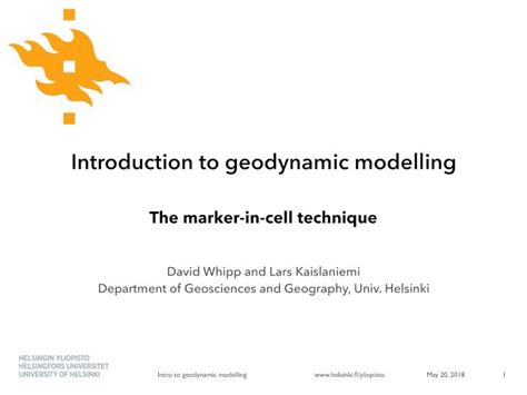 Pdf Introduction To Geodynamic Modelling Github Pages Intro To