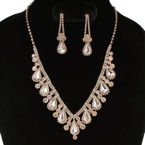 Rhinestone Necklace Set DDFLimport Wholesale Fashion Jewelry