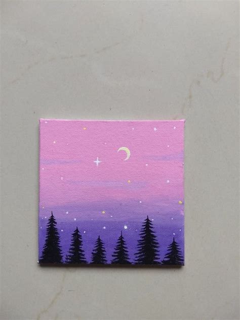 Painting Ideas Easy Simple Christmas In Small Canvas Art Mini