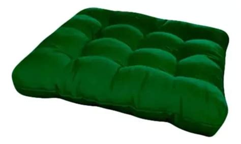 Jogo 6 Assentos Para Cadeira Futon Tecido Oxford 40x40cm Cor Verde