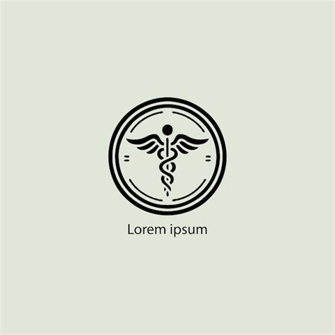 El Logotipo M Dico Negro Vector Premium