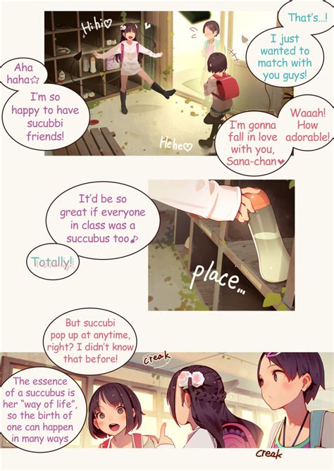Safebooru 3girls Absurdres Backpack Bag Bottle Brown Eyes Demon Girl Demon Tail English Text