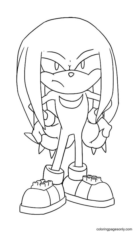 Printable Knuckles Coloring Pages