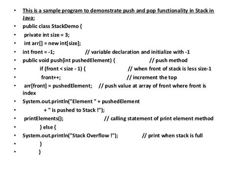 stack and queue array implementation java