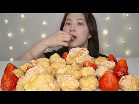 퐁신바삭 크림 가득 쿠키슈 ASMR MUCBANG l Beard papa s cream puffs eating sounds