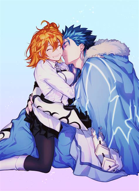 Fujimaru Ritsuka Cu Chulainn And Cu Chulainn Fate And 1 More Drawn