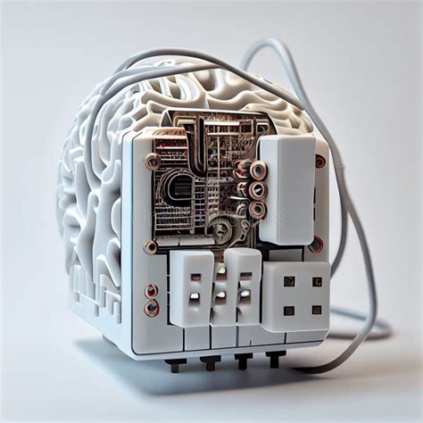Concept Of Artificial Intelligence Human Brain Connected To Electronic