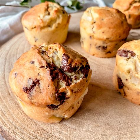Muffin Poire Chocolat Fourneaux Et Fourchettes