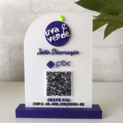 Placa Pix 2 Qr Codes Impressão 3d Elo7 Produtos Especiais