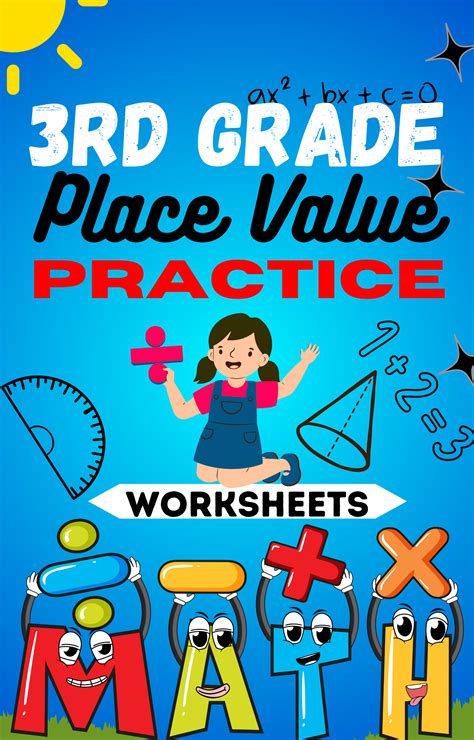 3rd Grade Place Value Math Review Practice Worksheets Rounding