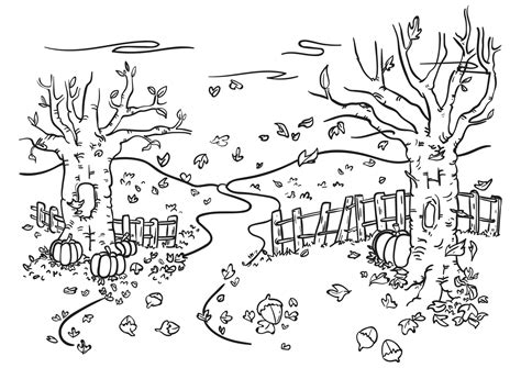 Disegni Di Paesaggi Autunnali Da Colorare Pianetabambini It