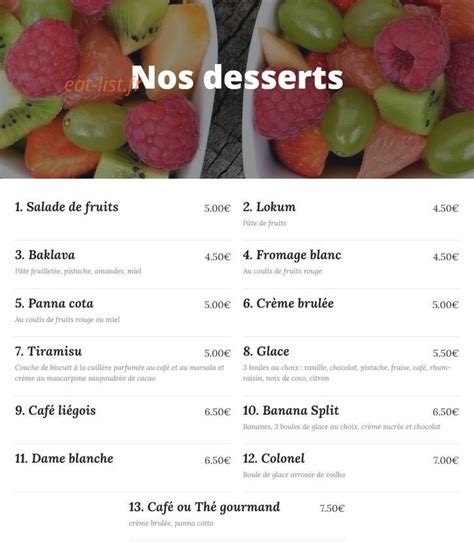 Le Verger D Istanbul Flesselles Menu Et Photos
