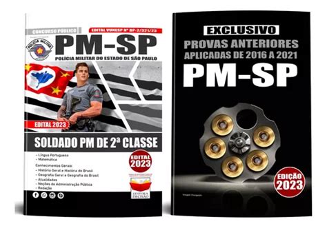 Kit Apostila Caderno De Provas Anteriores Pm Sp Soldado 2ª