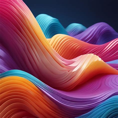 Fondo De Ondas De Colores Abstractos Foto Premium