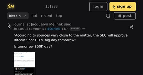 Journalist Jacquelyn Melinek Said Stacker News Bitcoin