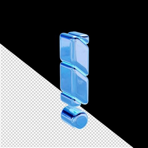Vista do símbolo 3d do bloco diagonal de gelo da esquerda PSD Premium
