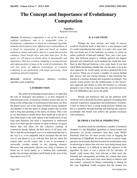 pdf the concept and importance of evolutionary computation
