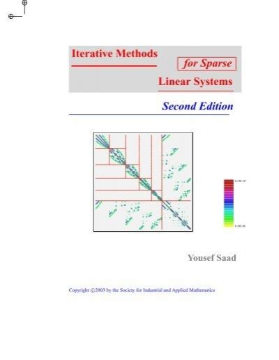 iterative methods for sparse linear systems second edition