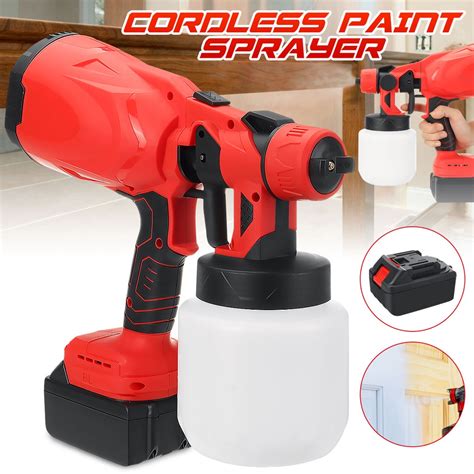 Pistola De Pulverización De Pintura Eléctrica 21V Herramientas 800ml
