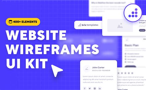 Website Wireframes UI Kit BRIX Templates Figma