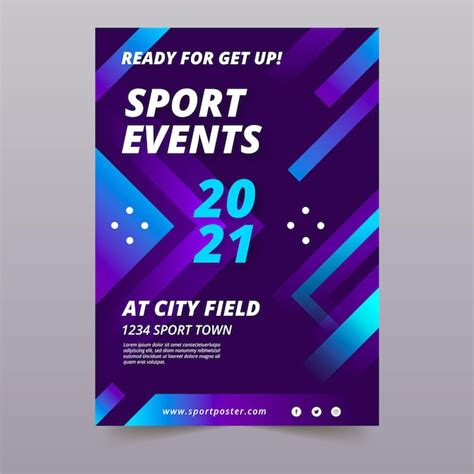 Plantilla con evento deportivo para póster Vector Gratis
