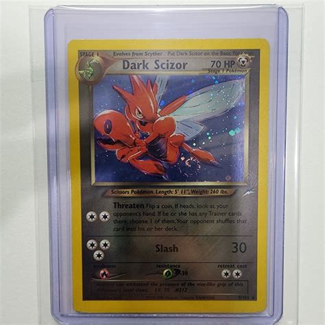 Dark Scizor Neo Destiny 9 105 Holo Pokemon TCG Card Hobbies Toys