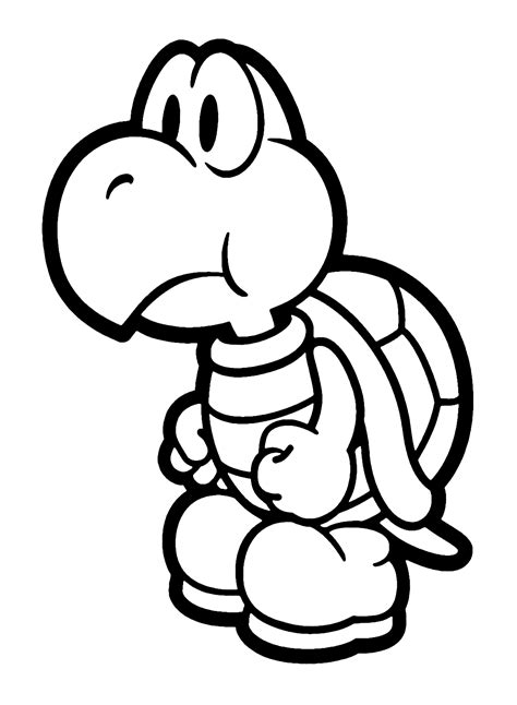 Mario Bros Koopa Troopa Coloring Page Free Printable Coloring Pages