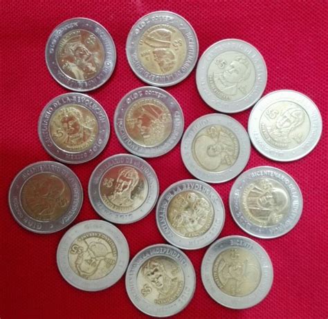 Colección Monedas 5 Pesos Independencia Y Revolución 700 00 en