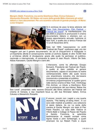 Nydff Doc Italiani In Scena A New York PDF