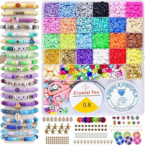 Funtopia 7175 Pièce Perles pour Bracelet 6mm Perles Heishi pour