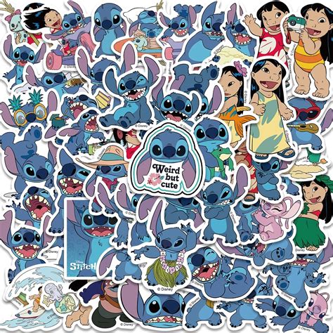 Naklejki Cute Lilo Stitch na laptopa walizka Graffiti na deskorolkę