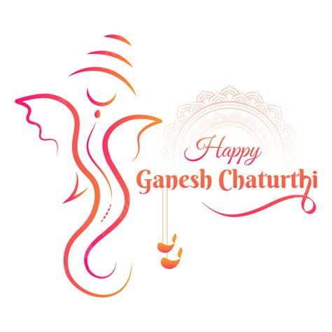 Gambar Ganpati Clipart Happy Ganesh Chaturthi Teks Ucapan Ganesha