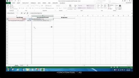 how to join text strings in excel using concatenate youtube