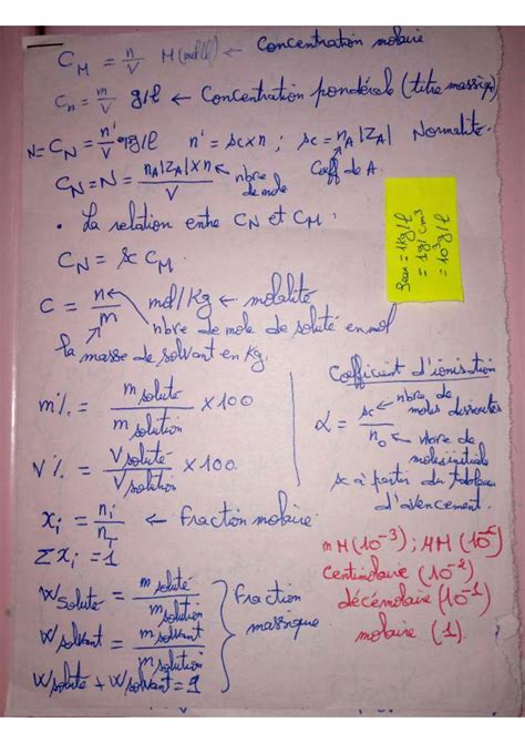 SOLUTION Chimie 3 G N Ralit S Sur Les Solutions Studypool