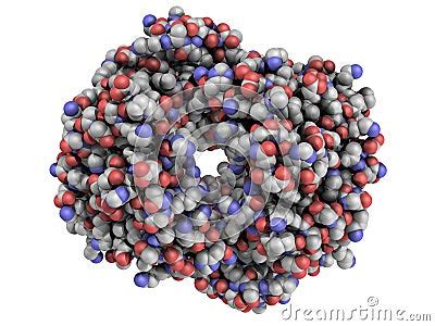 Human Hemoglobin Hb Protein Molecule Chemical Structure Stock Photo