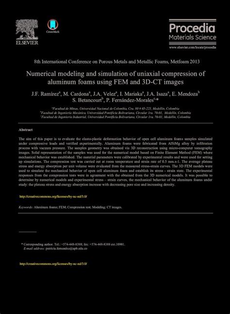 pdf numerical modeling and simulation of uniaxial compression · importing in abaqus 6 12 3