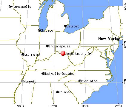 West Union Ohio Map Zip Code Map