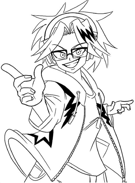 Amazing Denki Kaminari Coloring Page Free Printable Coloring Pages